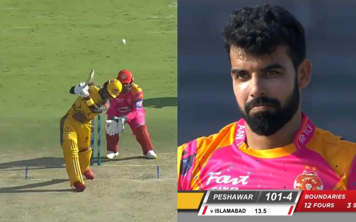 Rutherford Rocked Shadab Khan Shocked Batter Hit Two Six And A Four In ...