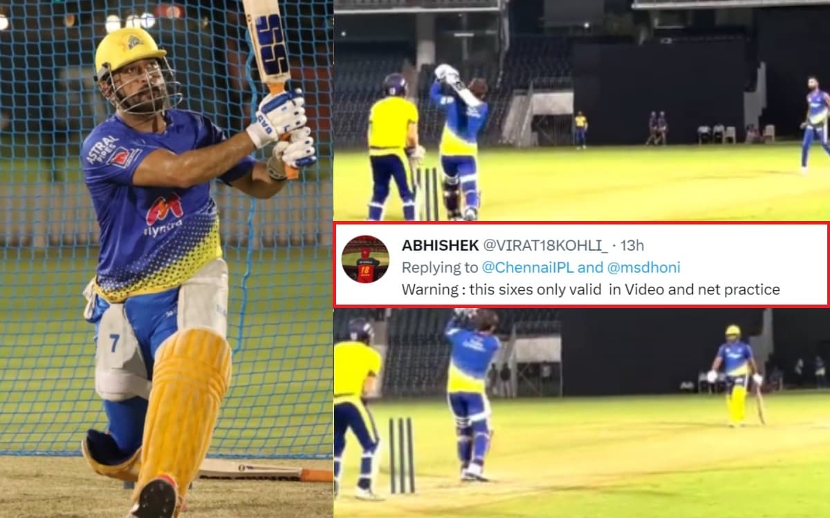 Twitter Reaction Fans Troll Ms Dhoni After Csk Share His Six Hitting ...