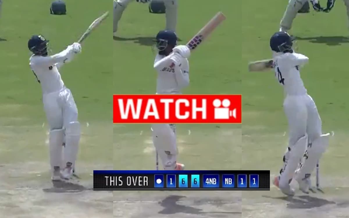 Watch Ks Bharat Smashed 16 Runs In 3 Ball Of Cameron Green Over Ind Vs ...