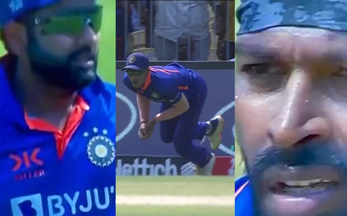 Watch Shubman Gill Drop Easy Catch Rohit Sharma And Hardik Pandya Angry Reaction Ind Vs Aus 3rd Odi