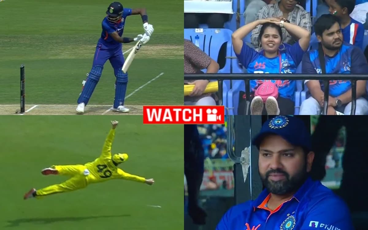 Watch Steve Smith Stunning Catch To Dismiss Hardik Pandya Ind Vs Aus 2nd Odi