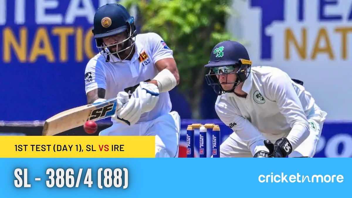 SL v IRE, 1st Test - Sri Lanka Post 386/4 On Day 1