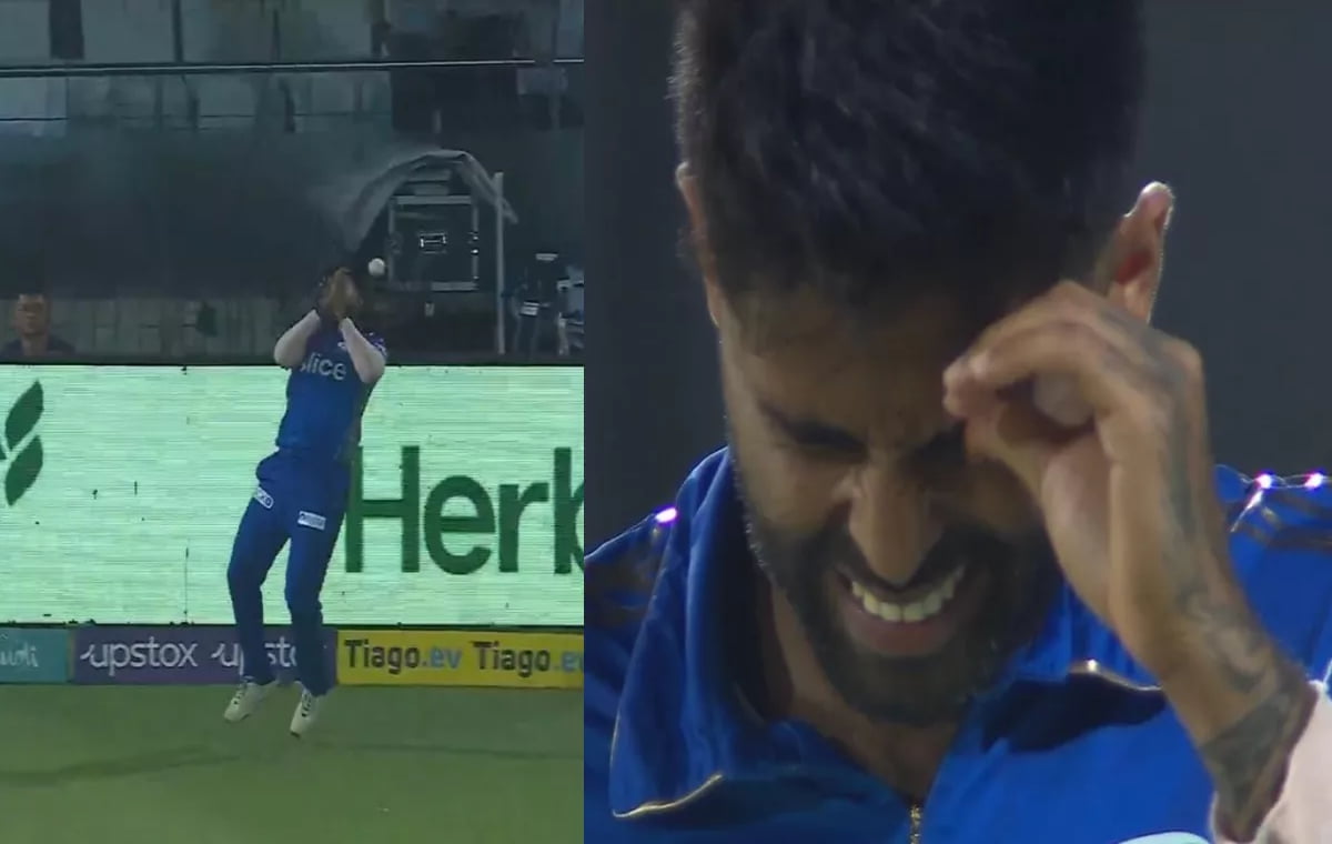 Suryakumar Yadav Was Hit On The Eye As He Tried To Take Axar Patels Catch- बाल-बाल बचे ...