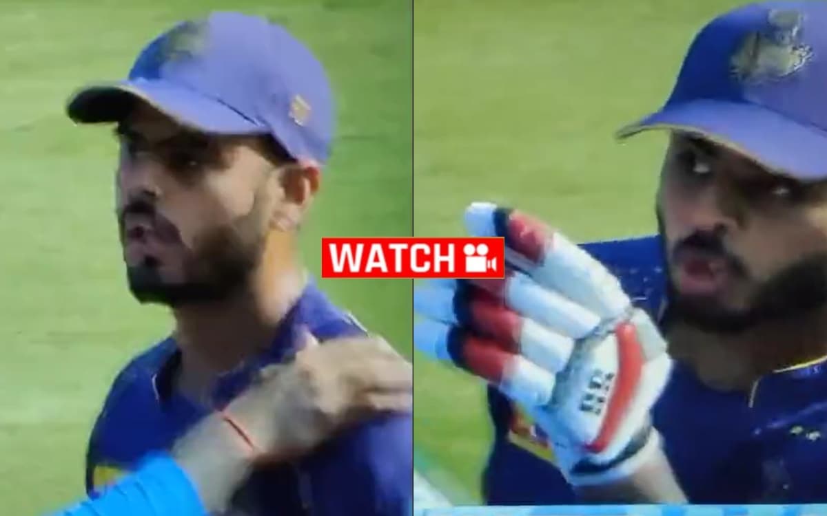 Watch Nitish Rana Abuse Mi Bowler Hrithik Shokeen Ipl 2023