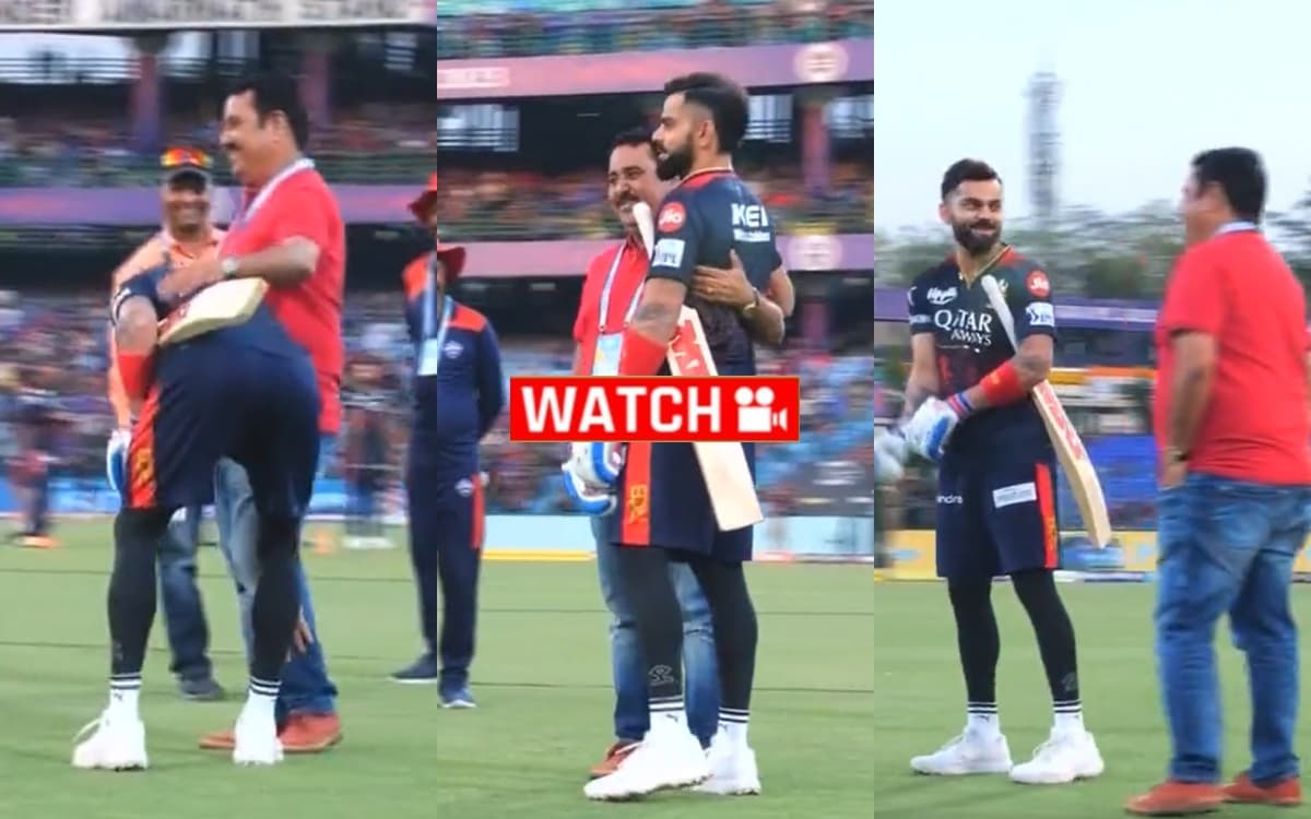 Watch Virat Kohli Meeting His Childhood Coach Rajkumar Sharma Ipl 2023