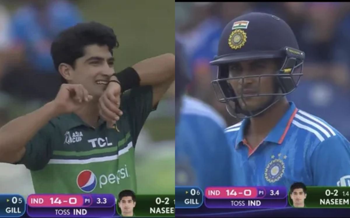 Watch नसीम शाह के सामने थर थर कांपे शुभमन गिल छू भी नहीं पा रहे थे गेंद देखें Video Ind Vs