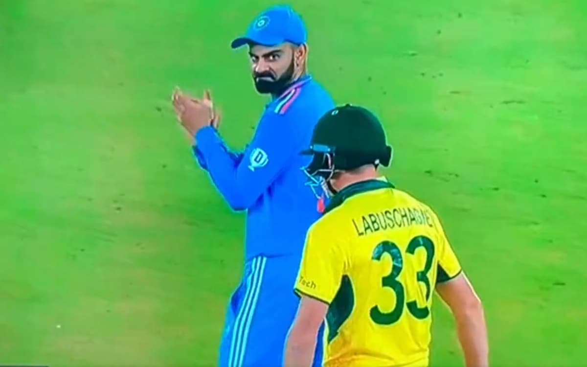 विराट ने आँखों से बरसाए अंगारे, मैदान पर मार्नस लाबुशेन को डराया; देखें ...