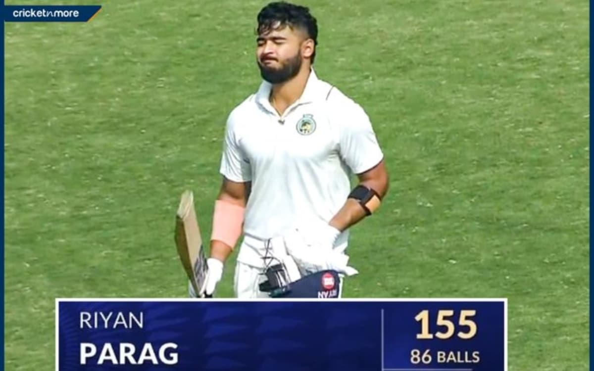11 चौके 12 छक्के... Riyan Parag ने तूफानी शतक ठोककर रचा इतिहास; 87 ...