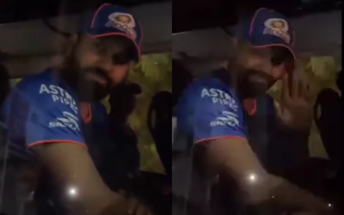 WATCH: जयपुर ट्रैफिक में फंसी MI की टीम बस, फैंस लगाने लगे रोहित शर्मा ...