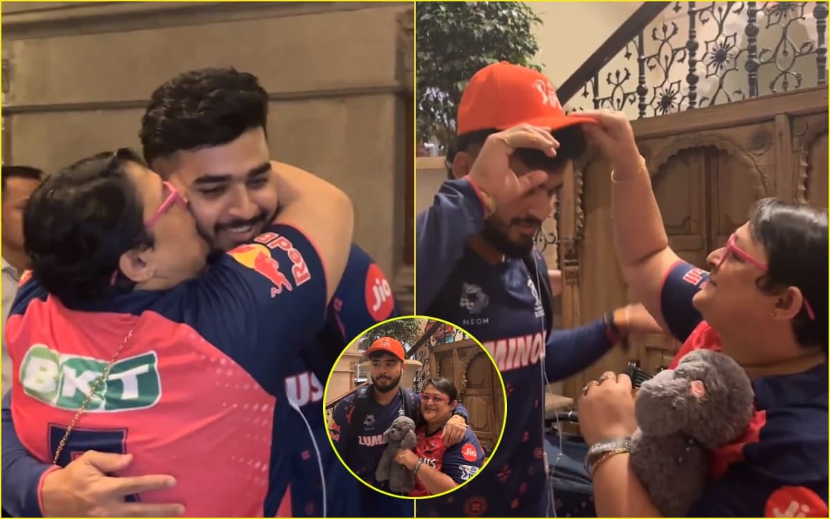 मां ने लाडले को दी जादू की झप्पी फिर सिर सजाया ऑरेंज कैप, आप भी देख लीजिए रियान पराग का ये ...