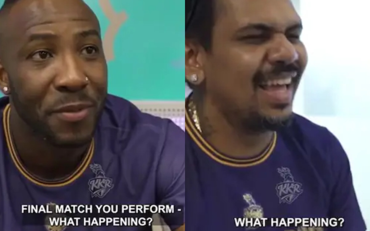 VIDEO: नारायण और रसल को याद आया BPL रिपोर्टर, लोटपोट हो गया केकेआर का ...