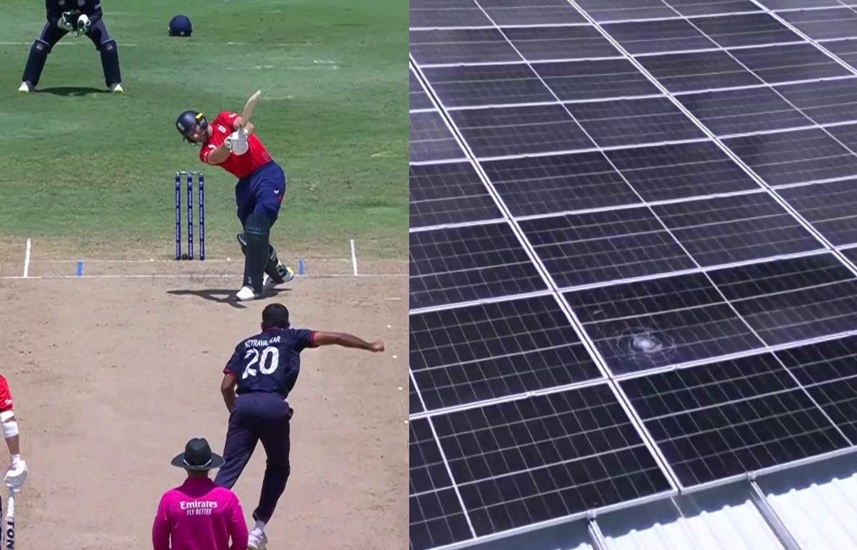 T20 WC 2024: नेत्रावलकर की गेंद पर बटलर ने मारा 104 मीटर का मॉन्स्टर ...