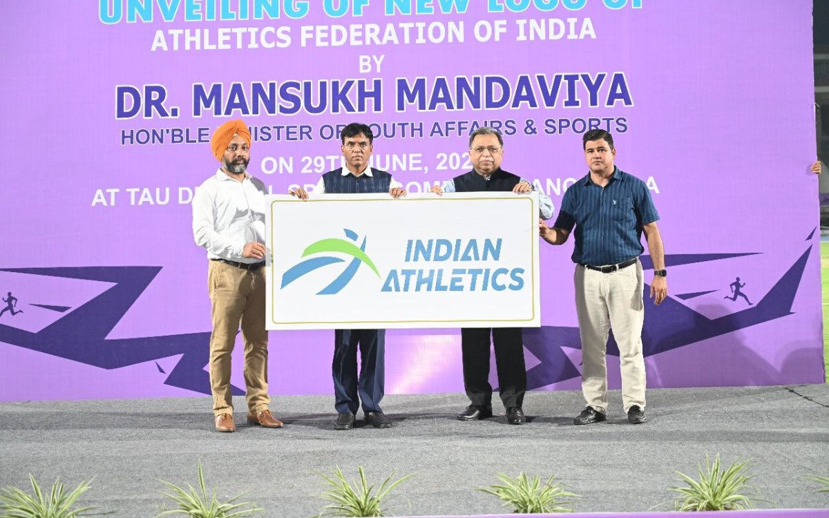 Sports Minister Dr. Mandaviya Unveils New AFI Logo, Meets Olympics ...