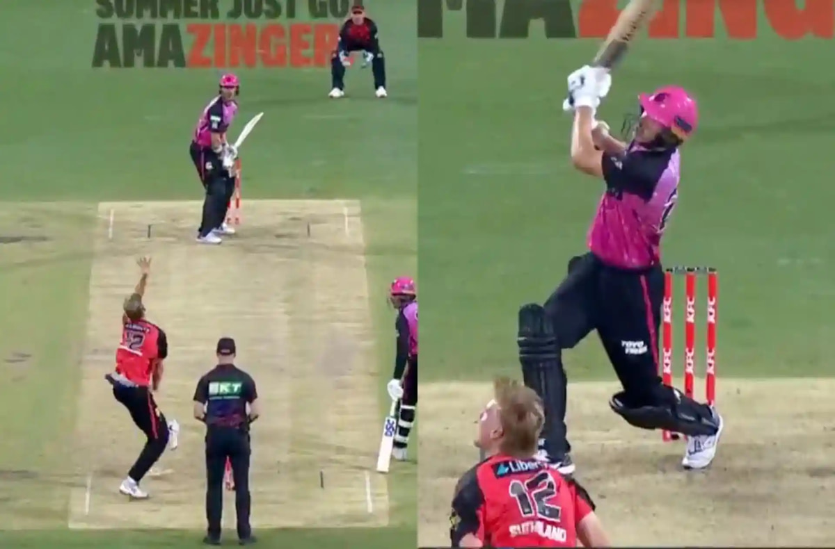 BBL 2024-25: बेन ड्वारशुइस ने जड़ डाला 108 मीटर लंबा मॉन्स्टर छक्का, स्टेडियम की छत पर गिरी गेंद ...