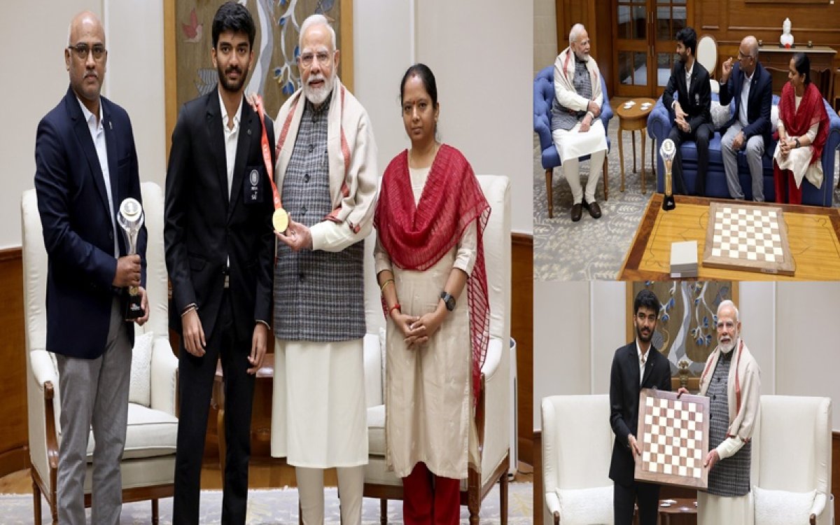 PM Modi Meets World Chess Champion D. Gukesh, Calls Him 'India's Pride ...