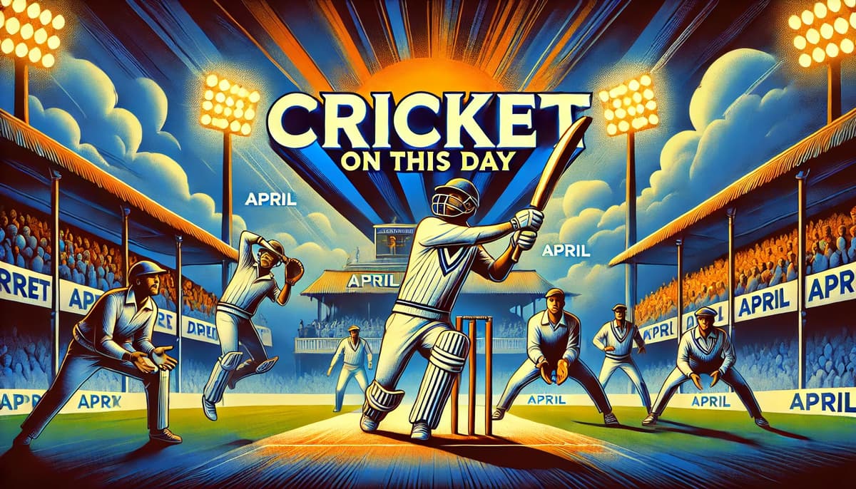 On This Day in Cricket April | Historic Cricket Events & Records