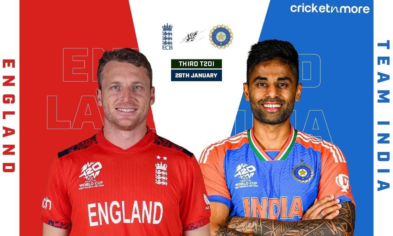 IND vs ENG Dream11 Prediction 3rd T20I, England tour of India 2025 On Cricketnmore