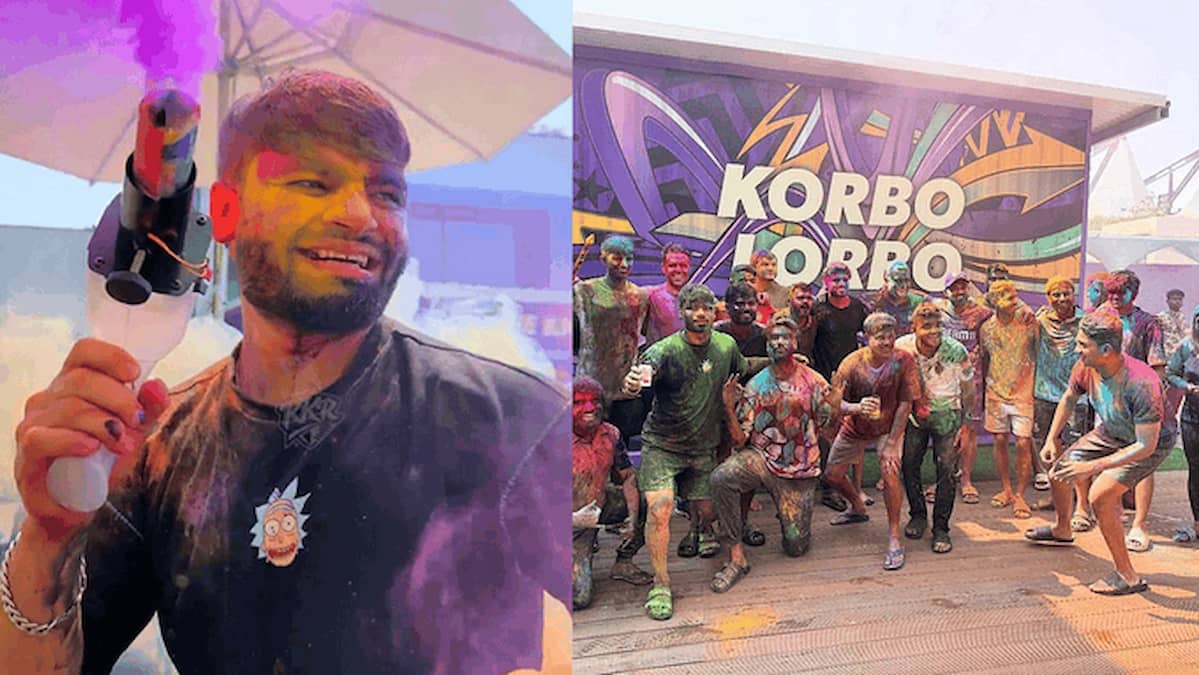 गुलाल, मस्ती और क्रिकेट, KKR कैंप में रिंकू सिंह ने खेली होली; VIDEO ...