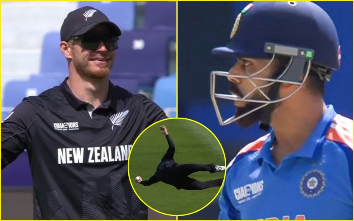 Virat Kohli के भी उड़ गए तोते, Glenn Phillips ने हवा में उड़कर ऐसे लपका सुपरमैन कैच! आप भी देखिए ...