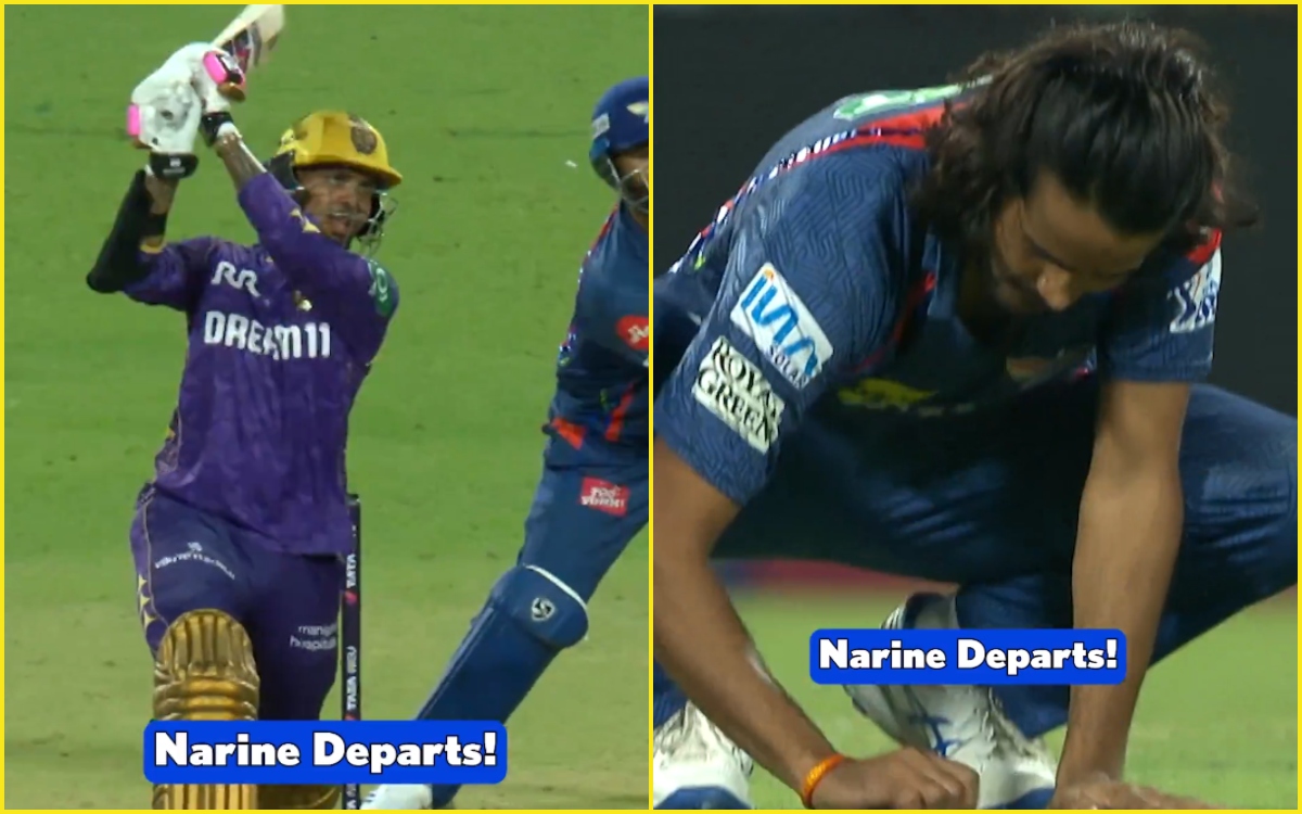 नहीं सुधर रहे Digvesh Singh Rathi, अब Sunil Narine को आउट करने के बाद किया ऐसा सेलिब्रेशन; देखें ...