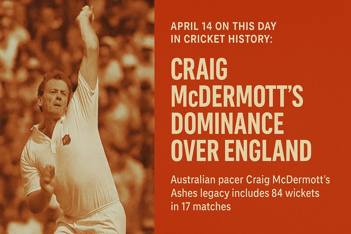 April 14 on This Day in Cricket History: Craig McDermott’s 84 Ashes Wickets