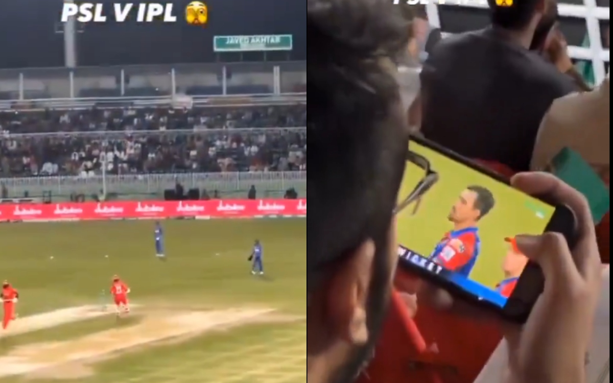 WATCH: पाकिस्तान में भी IPL की दीवानगी, स्टेडियम में PSL मैच की बजाय ...