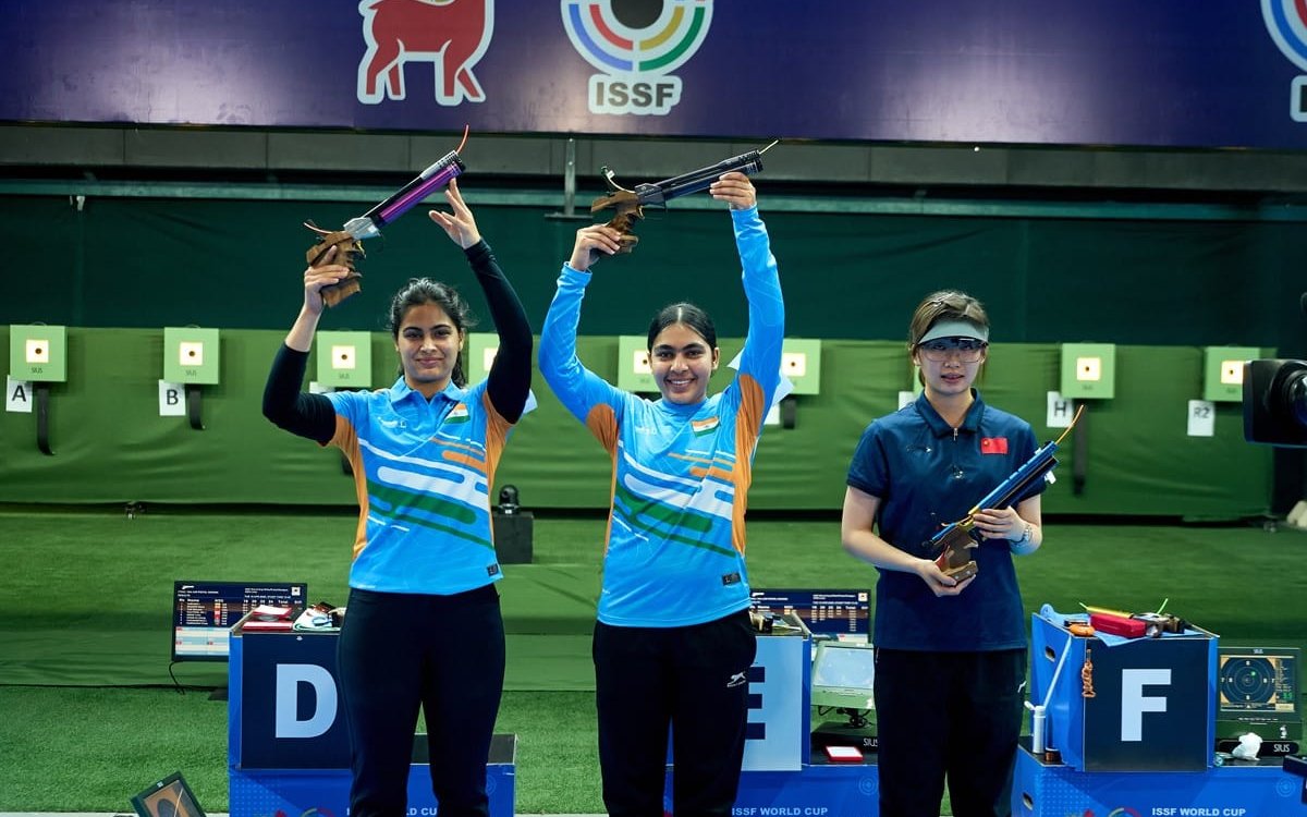 Shooting: Suruchi Stuns Manu To Win Back-to-back World Cup Gold On ...