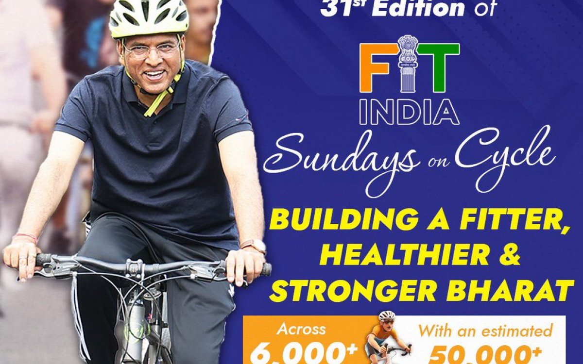 Sports Minister Dr. Mandaviya Seeks Full Power To Fit India Sundays On Cycle On Cricketnmore