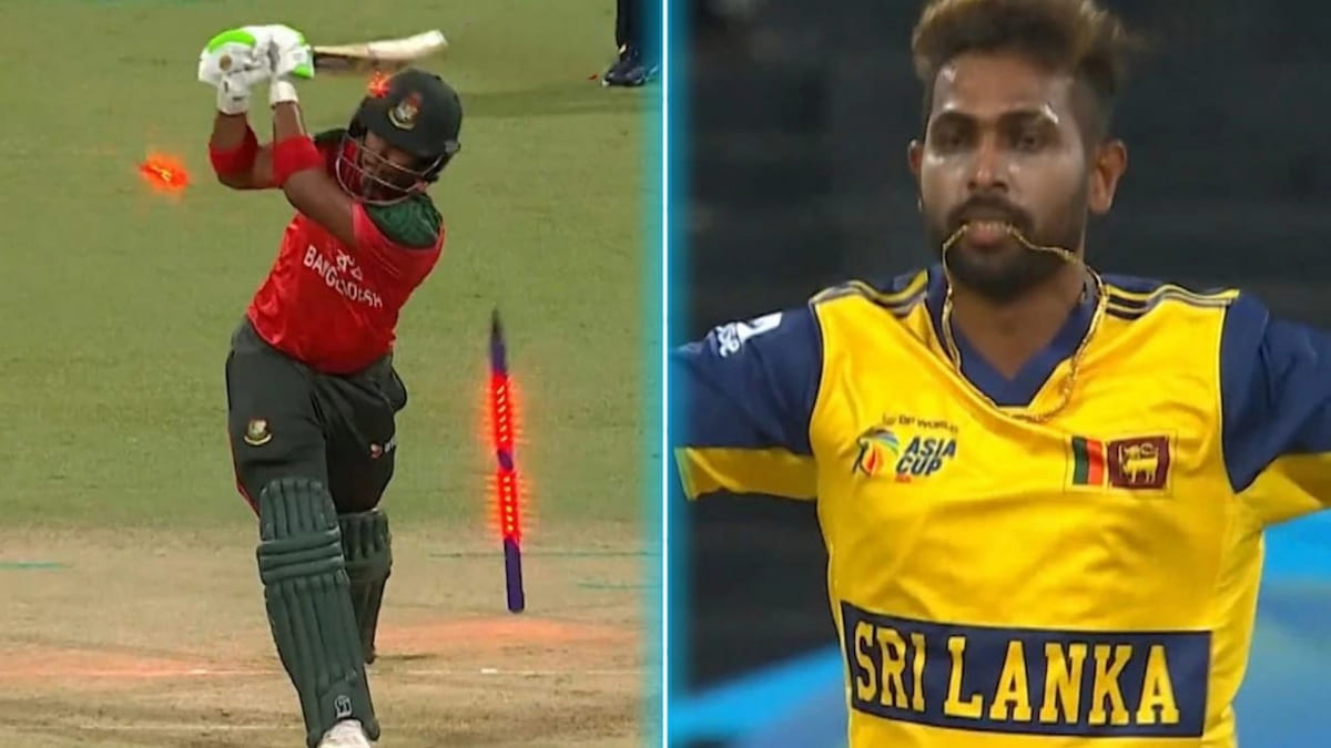 Nuwan Thushara की घातक गेंदबाज़ी, पहले ही ओवर में Tanzid Hasan के स्टंप ...