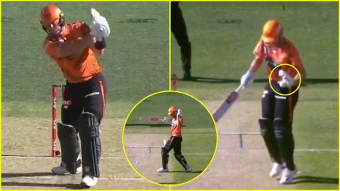 Finn Allen ने मारा तूफानी शॉट, सीधा Aaron Hardie के हाथ पर लगा; देखें ...