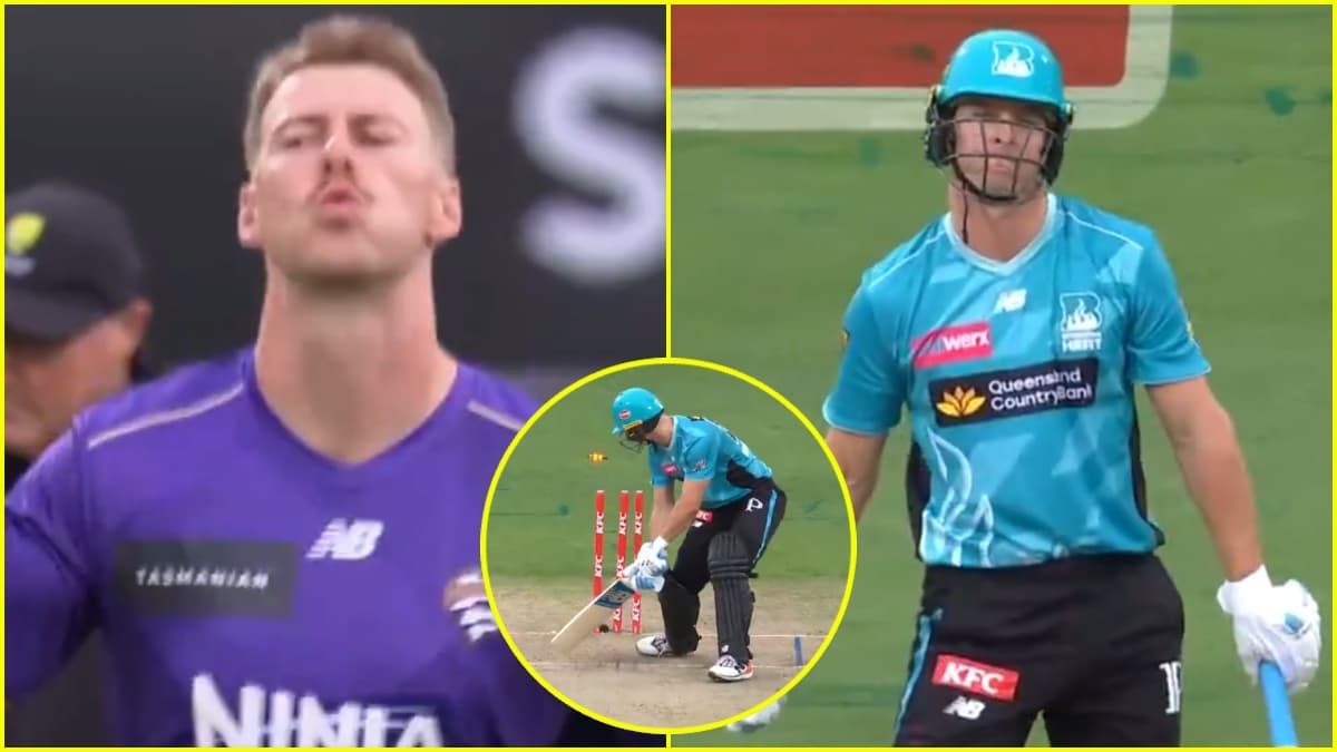 Riley Meredith ने फेंका आग उगलता यॉर्कर, Jack Wildermuth के उड़ गए तोते; देखें VIDEO - Watch ...