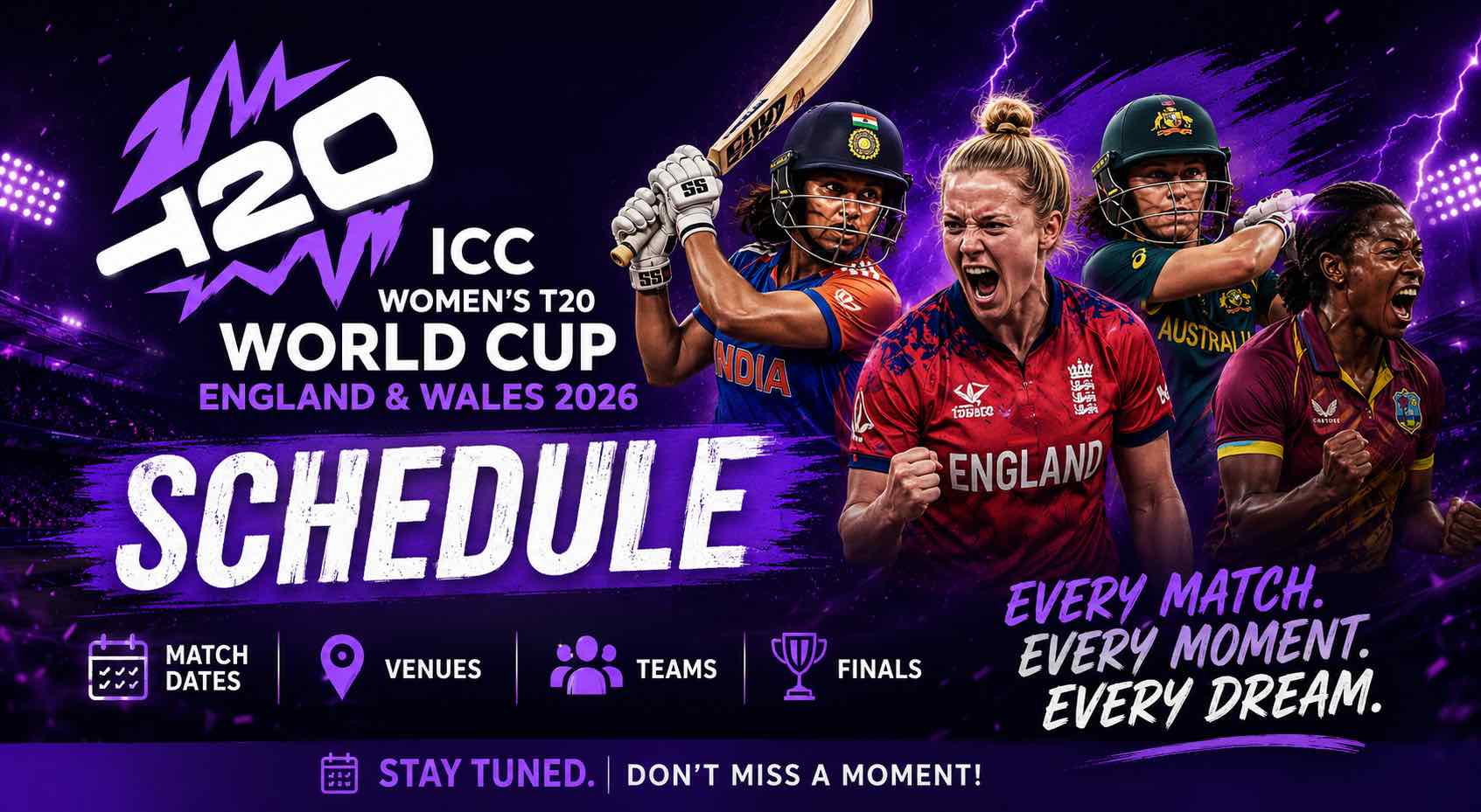 Women’s T20 World Cup 2026 in England: Full Schedule, Venues & Match ...