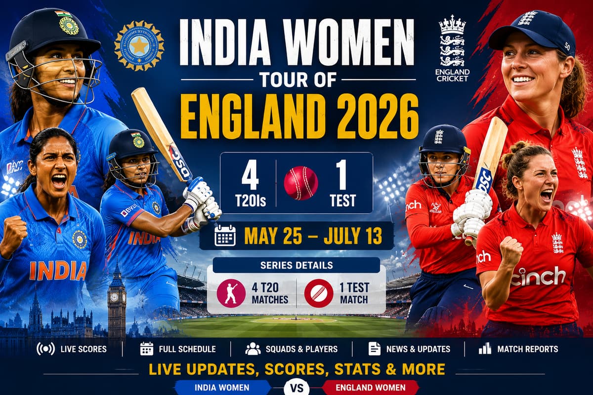 ICC Cricket India Women tour of England 2026 live match score today ...