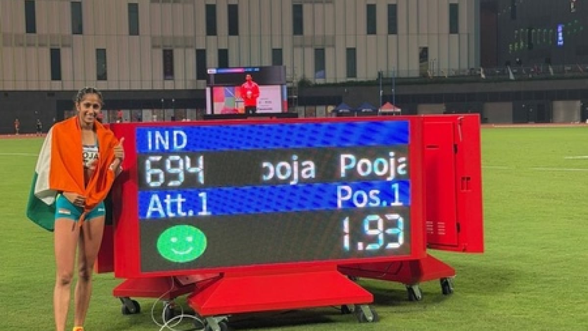 एशियन अंडर-20 एथलेटिक्स: 1.93 मीटर की छलांग, हाई जंपर पूजा ने तोड़ा ...