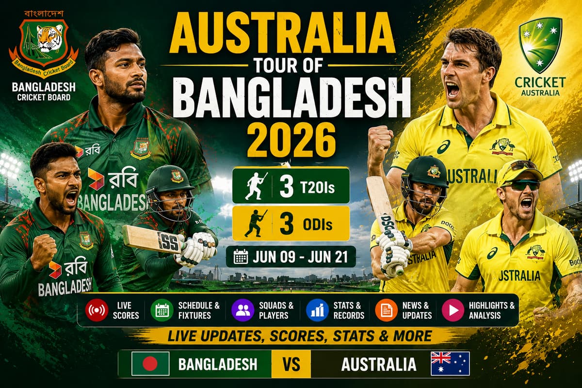 ICC Cricket Australia tour of Bangladesh, 2026 live match score today ...